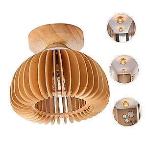 DOITOOL 1pc Wooden Ceiling Lamp Ceiling Light Fixture Flush Mount Light Fixture Ceiling Lamp Shade Light Fixtures Ceiling Mount Hallway Light Fixtures Ceiling Entryway Light Fixture