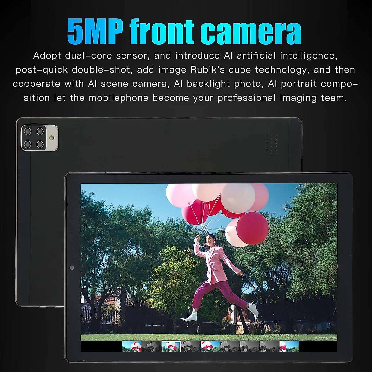 TOPINCN Student Tablet, 5000mAh 3 Card Slots Octa Core CPU Office Tablet 4GB RAM 64GB ROM 10 Inch IPS Screen for Work (US Plug)