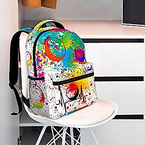 TOHTWAG Unisex Golf Backpack Large Capacity Sports Soccer Baseball Backpacks For Sport Fans Travel Casual Daypack Bag Gifts