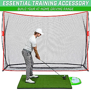 GoSports All-Weather Golf Ball Tray - 70 Ball Capacity - Compatible with All Hitting Mats - Black or Green