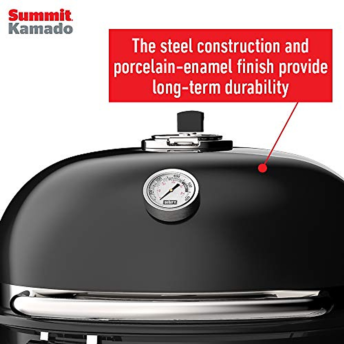 Weber Summit Kamado E6 Charcoal Grill, Black