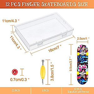 25 Pieces Fingerboards Set Mini Finger Skateboard Fingertip Movement Party Favors Finger Skate Include Replacement Wheels and Tools
