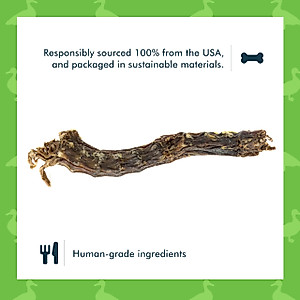 King Lou Pets - Whole Duck Necks for Dogs and Cats - Single Ingredient Dog Treat - Dehydrated Cat Treats - USA-Made Dog and Cat Treats - Supports Hip and Joint Health - 5 Count