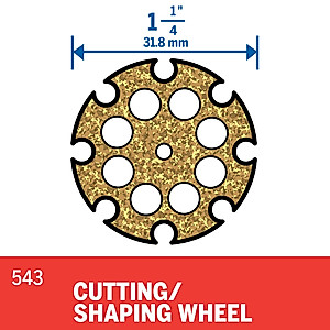 Dremel 543 1-1/4 inch Cutting/Shaping Wheel,Silver