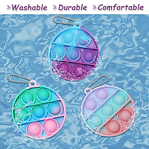 TOANWOD 24PCS Party Favors Pop Fidget Keychain Toy: Mini Party Favors Bubble Toy Pack for Kids - Birthday Goodie Bag Stuffers Gifts in Box - Sensory Classroom Prizes Bulk