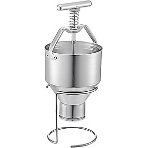 VBENLEM Donut Depositor 5L Capacity Donut Dropper Hopper Food-Grade Aluminum Manual Donut Dispenser 6 Adjustable Thicknesses Donut Hopper with Stand Donut Batter Dispenser for Home & Commercial Use