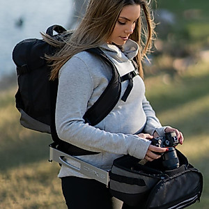 Paxis High-Tech Ergonomic Fishing and Photography Backpack - Black/Grey - Capacity: 30 Liters