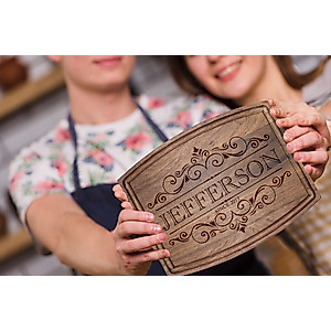 Barika Custom Cutting Boards - Personalized Handmade Engraved Chopping Blocks - Best Unique Anniversary, Wedding, Housewarming, Christmas, New Home Gift Ideas for Bride, Couples, Friends, Parents