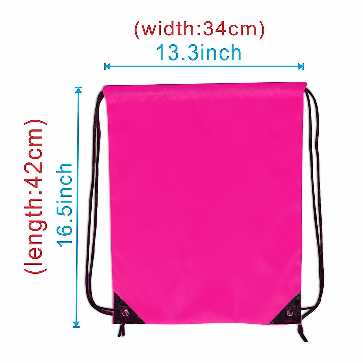 Drawstring Backpacks, 20 Pack Bulk Drawstring Bags, Cinch Bags for Outdoor Sports,travel storage bag,gift bag- Fuchsia