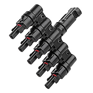 5 to 1 Solar Panel Connector - 5 Way Branch DIY Mount Tool Solar Parallel Connector in Pair - Solar Wire Connectors for Connection Between Solar Panels