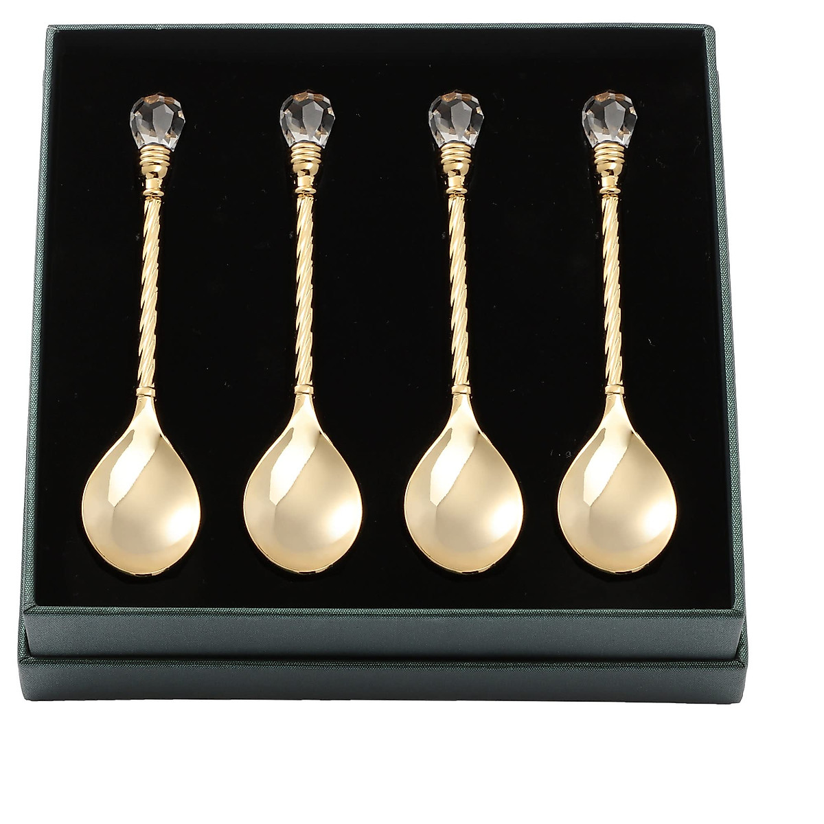 Matashi MTTSPN434-4 Dessert Spoon, Set of 4, Gold