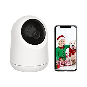 SwitchBot Baby Monitor Indoor Camera, 360-degree 1080P Pan Tilt Smart WiFi(2.4G) Pet Camera for Home Security with Motion Detection, Night Vision, Two-Way Audio, Works with Alexa & Google Assistant
