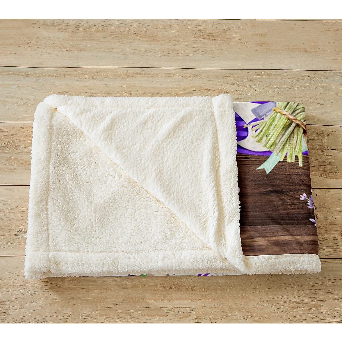 Manfei Cute Gnomes Throw Blanket Purple Vine Flower Butterfly Blanket for Couch Sofa, Lavender Bouquet Bed Blanket for Kids Boys Girls, Soft and Breathable Fleece Blanket(50 x 60 Inches)