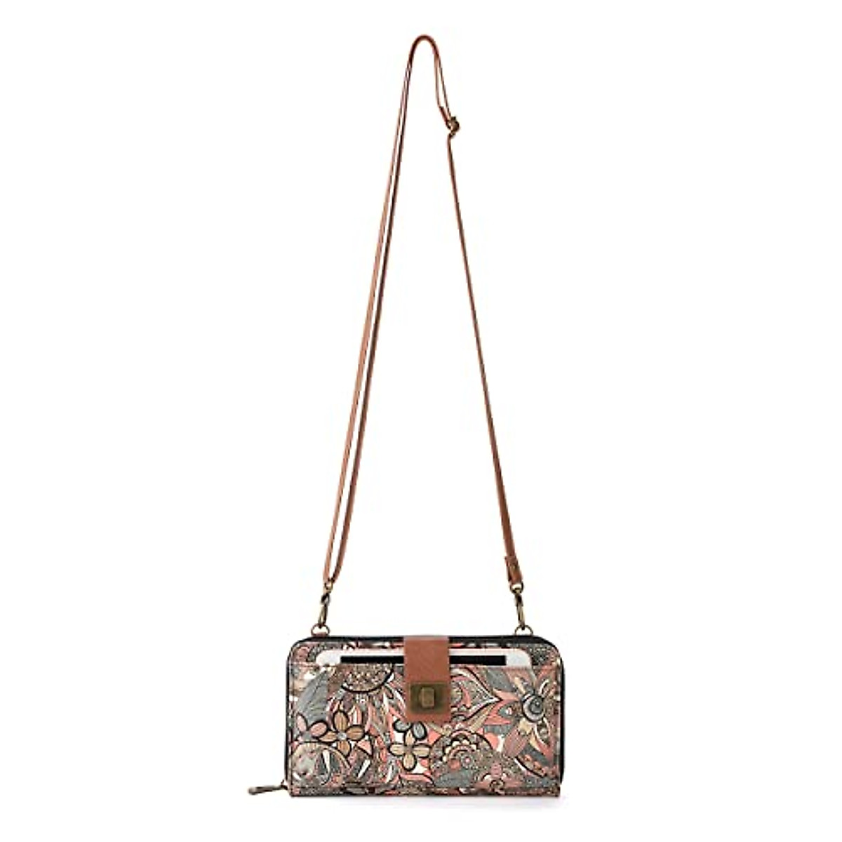 Sakroots Large Coated Canvas Smartphone Crossbody Bag, Sienna Spirit Desert