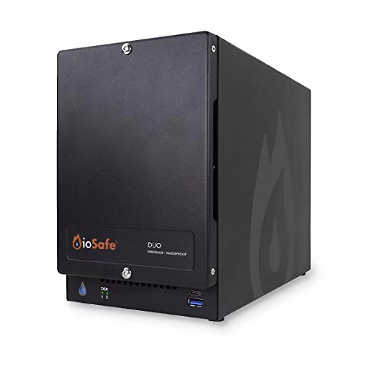 ioSafe Duo RAID 1 USB 3.2 Fireproof/Waterproof Desktop Hard Drive (16TB (2x8TB))