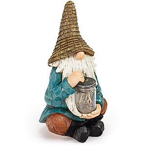 VP Home Whimsical Garden Statue Gnome Solar Powered LED Outdoor Decor Light