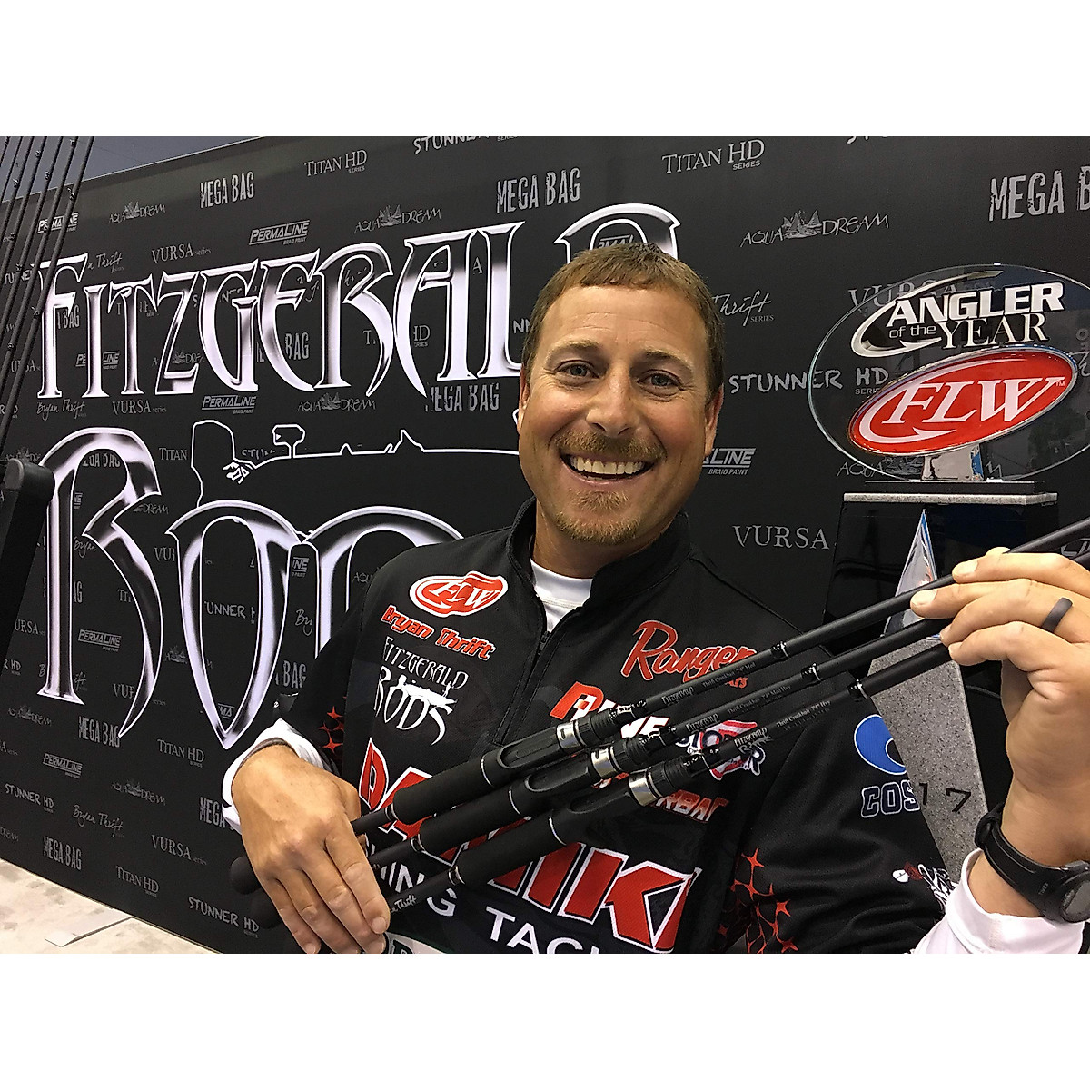 Fitzgerald Bryan Thrift Signature Series Pro Tournament Bass Fishing Rods Drop Shot/Ned Rig, Finesse Topwater, Micro Jig, Skipping Special, Shaky Head/Wacky Worm, Crankbait, Chatterbait, and Frog Rod