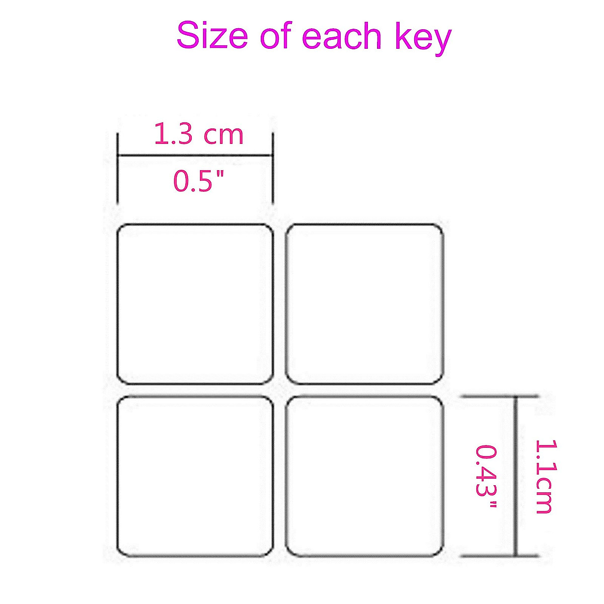 English Letters Non-Transparent Keyboard Sticker with White Lettering on Black Background for Universal Computer, Laptop, Desktop, Notebook Keyboard [2PCS]