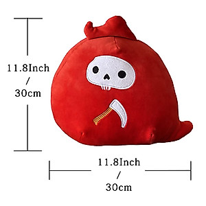 LONELY DOG 12 inches Plush Toys,Cute Ghost Pillow Stuffed Animal Plush Toy 3D Ghost Pillow Pillow Soft Lumbar Back Cushion Plush Stuffed Toy Gifts for Children