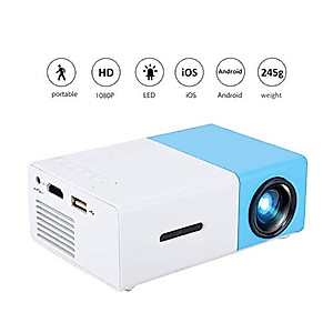 Mini Projector, 1080P Full HD LED Video Projector, Hologram Projector, Indoor/Outdoor Portable Projector, Ideal for Home/Camping/Travel/Party