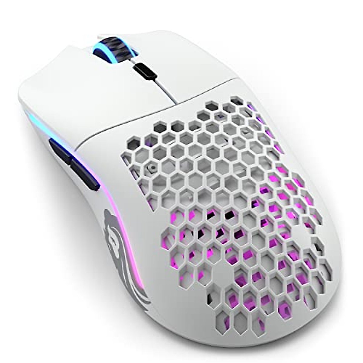 Glorious Gaming - Model O Wireless Gaming Mouse - RGB Mouse with Lights 69 g Superlight Mouse Honeycomb Mouse (Matte White Mouse)