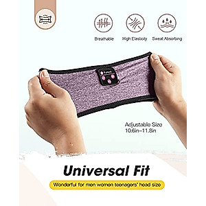Perytong Sleep Headphones Bluetooth Headband Sleeping Headphones Bluetooth Sports Headband Built-in Thin Speakers | Comfortable for Slipping Running Yoga Side Sleepers Travel | Gift for Women Wen