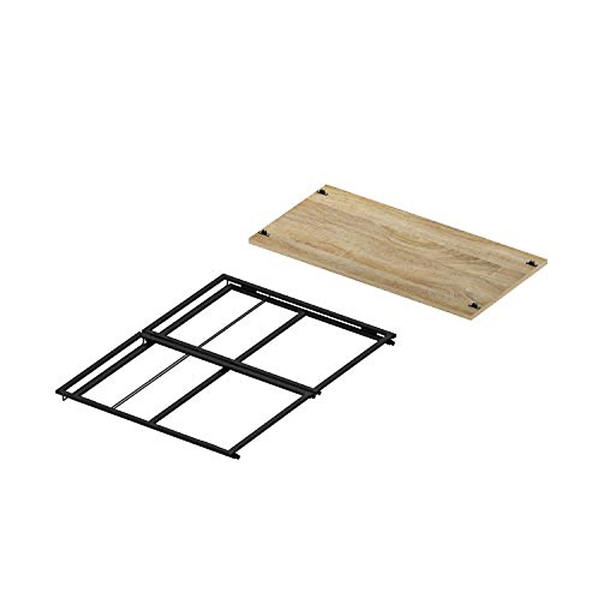 Furinno Riau No Tool/No Assembly/Folding Metal Frame Computer Desk, Sonoma Oak/Black