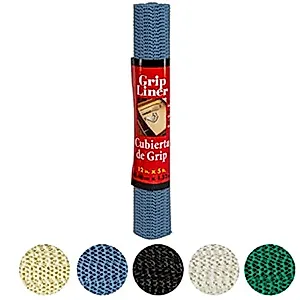 Foam Mesh Grip Shelf/Drawer Liner Mat Glass Mat or Rug Pad Liner Cut to Size 2-Pack, Choose Your Color (White)