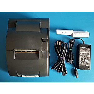 Epson TM-U220B M188B POS Receipt Printer USB Interface - Red & Black Ribbon - with Power Supply (Renewed)