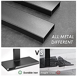 FITUEYES Iron Base Universal Floor TV Stand with Swivel Mount Space Saving for 50-85 Inch LED LCD OLED Plasma Flat Panel or Curved Screen TVs Height Adjustable Wire Management (Black)