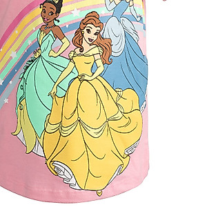 Disney Beauty and The Beast Princess Belle Cinderella Tiana Little Girls T-Shirt 6-6X Pink