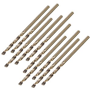 uxcell 1.6mm Twist Drill High Speed Steel Bit HSS-Co 5% M35 Cobalt for Steel,Copper,Aluminum Alloy 10pcs