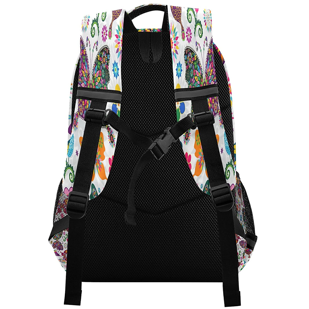 Colorful Butterflies Pattern Backpacks Travel Laptop Daypack School Book Bag for Men Women Teens Kids