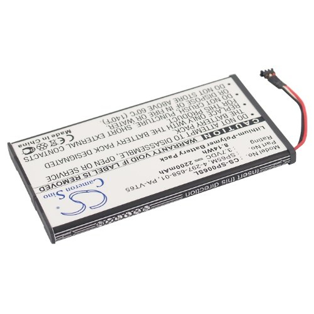 Estry 2200mAh Battery Replacement for PCH-1001 PCH-1006 PCH-1101 Vita PS Vita 4-297-658-01 PA-VT65 SP65M