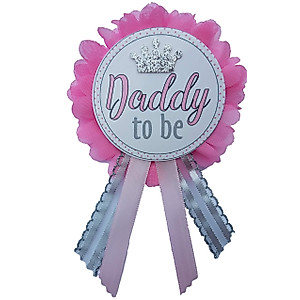 Princess-Themed Baby Shower Pins for Mommy & Daddy to Be – Elegant "Mommy-to-Be" & "Daddy-to-Be" Badges – Perfect for Girls' Baby Showers