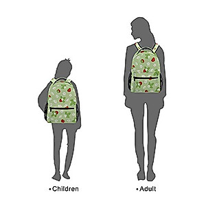 Bookbags Laptop Backpack for High School Adult Women Strawberry Green Travel College Teens Student Casual Shoulder Daypack