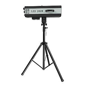 LED Follow Spotlight with Stand, 200W Stage Follow Spot Light Manual Control DJ Led Lighting Follow Spot Spot Beam Lights for Disco Party Clubs Stage Effect