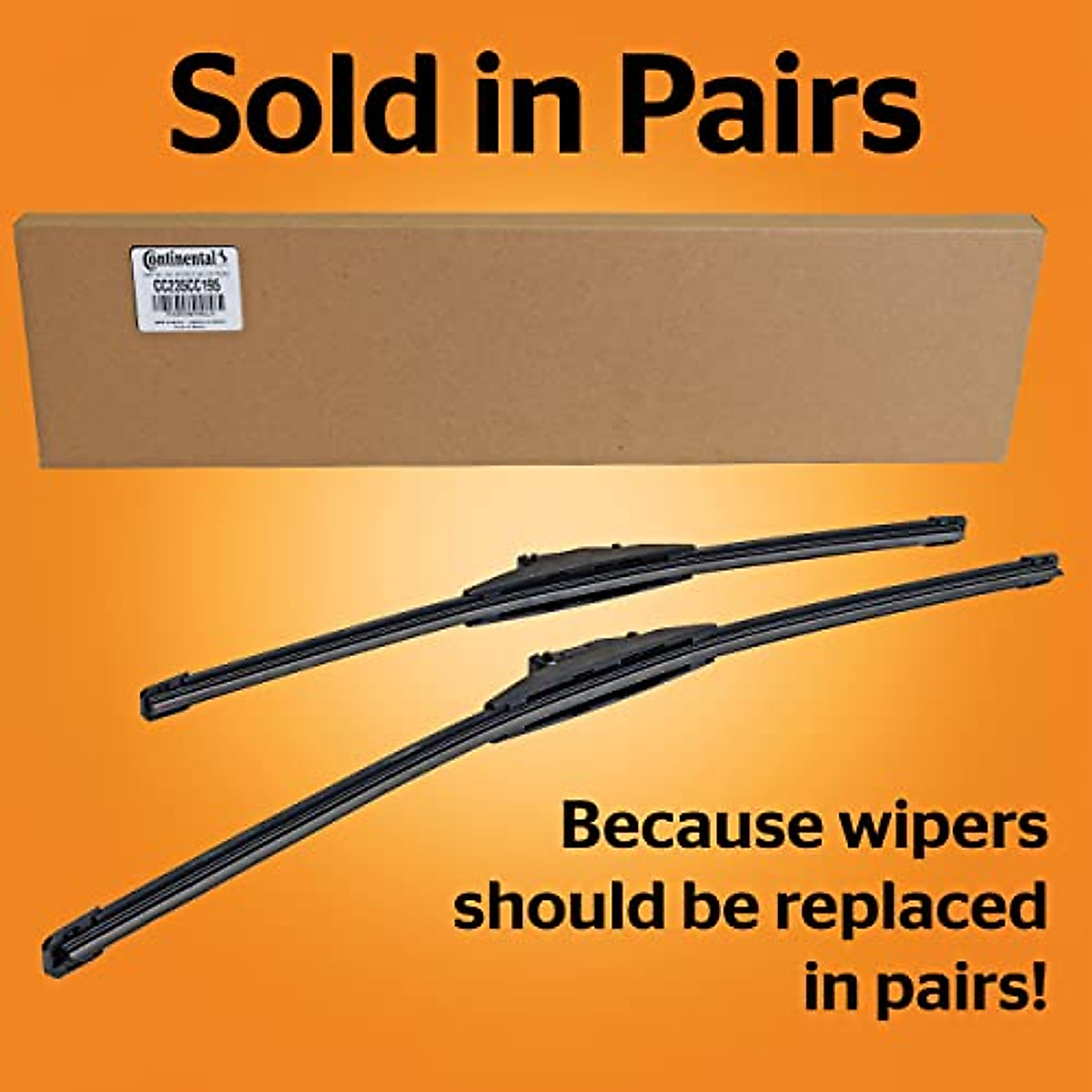 Continental ClearContact 21" and 17" Beam Wiper Blades - 2 Pack Set in Frustration Free Packaging