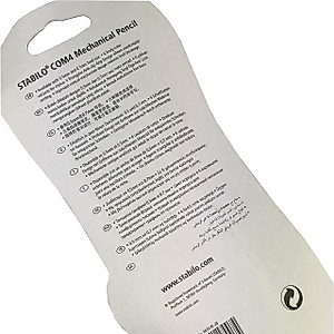 Stabilo 0.5mm Com4 Mechanical Pencil Set Triangular Anti-Slip Grip Design (2 Packs - 1 Blue and 1 Pink) + Stabilo 0.5mm 2B Hi-Polymer Lead Refills (2 Tubes - 24 Leads each Tube)