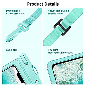 CACOE Universal IPX8 Waterproof Phone Pouch with Neck Lanyard 2 Pack-Up to 7.2",Waterproof Phone Case Holder,Cell Phone Dry Bags for Vacation Beach Kayak Cruise Travel Essentials