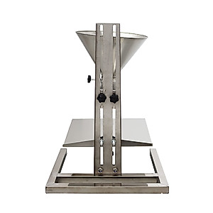 LGXEnzhuo Stainless Steel Feeding Hopper with Support Stand Manual Filling Package Funnel Under Funnel Diameter 2inch