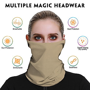 Neck Gaiter for Men Women Headwear Bandana Head Wrap Face Scarf Mask Cover Warmer Balaclava-Seamless & Versatile (A-Classic Solid 1)