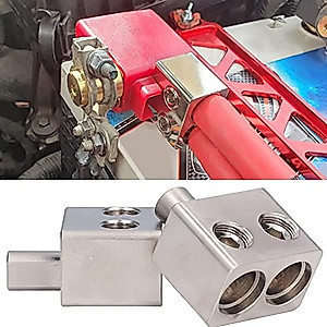 POCREATION 2 Pcs Amp Input Reducer,Dual 1/0 Gauge to 1/0 Gauge Wire Reducer Power and Ground Input Reducer Adapter for Car Audio Universal
