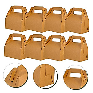 UPKOCH 20pcs Boxes Kraft Paper Food Box Mini Cupcake Paper Boxes for Food Cupcake Boxes Cake Gift Box Food Paper Treat Boxes for Cakes Disposable Box Kraft Paper Boxes Takeaway Treat Case