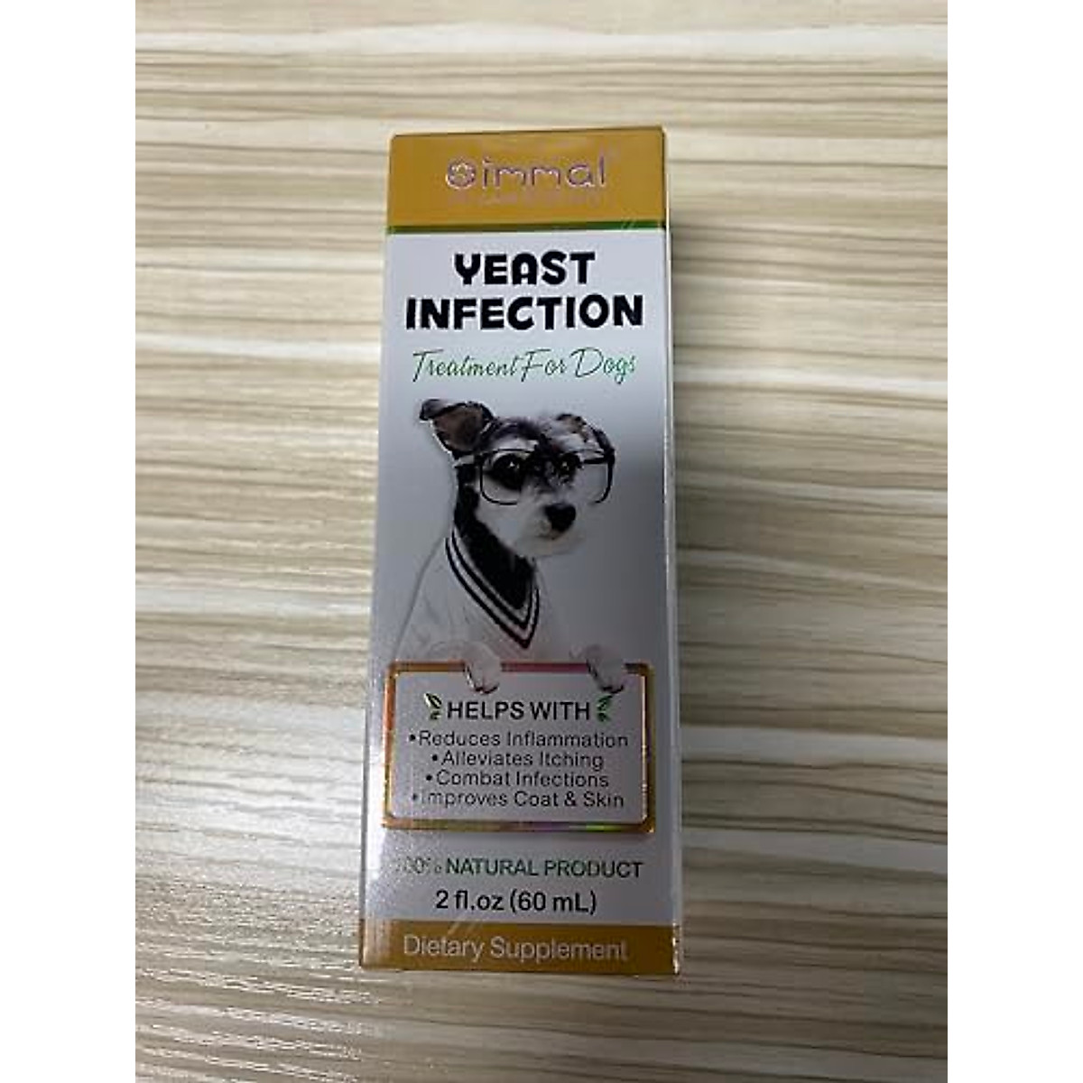 Dog Yeast Infection Treatment, 4 Fl Oz Natural Yeast Infection Treatment for Dogs Supports Dog Skin Itch Relief, Dog Ear Infection & Allergy Relief, Pet Supplies Dog Ear Care, Bacon Flavor - 2 x 60ml