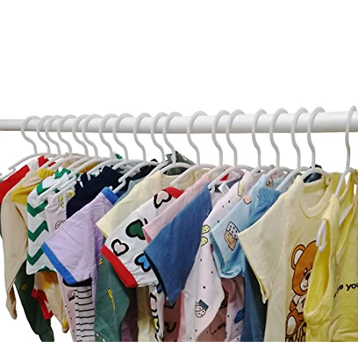 MOBU Baby Hangers for Closet Infant Clothes Hangers Pack of 40 Babies Clothes Hangers for Baby Clothes (White)