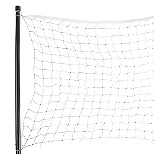 Hey! Play! Badminton Set Complete Outdoor Yard Game with 4 Racquets, Net with Poles, 3 Shuttlecocks and Carrying Case for Kids and Adults, Multi-Player