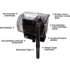 EA Performance Hang-On Power Filter - for Aquariums up to 10 GAL - NOT Made in CH!NA