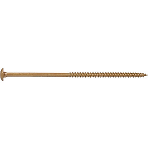 Power Pro 48092 Lag Screws, 3/8" x 12", Star Drive Construction Lag Screws, Rust Resistant, Ceramic Coated Bronze, 15pcs Box