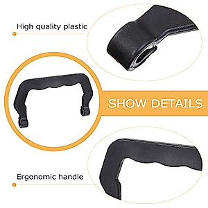 Zerodeko 10Pcs Pet Cage Handles, Pet Crate Replacement Parts Accessories, Easy Install, Comfortable to Hold, Portable Plastic Pet Cage Handle for Dog, Cat, Rabbit, Hamster, Rabbit, Birds (Black)